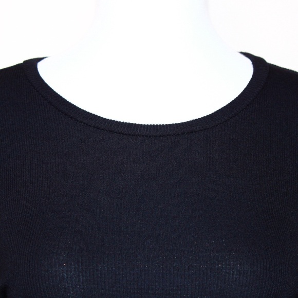 Bar III | Tops | Bar Iii Black Ruched Sleeve Ribbed Knit Top Medium ...